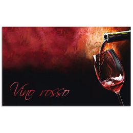 Artland Küchenrückwand Wein - Rotwein, (1-tlg), Alu Spritzschutz mit Klebeband, einfache Montage, rot