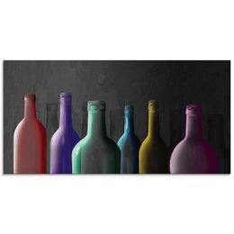 Artland Glasbild Bunte Glasflaschen, Getränke (1 St), in verschiedenen Größen, bunt