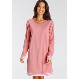 Vivance Dreams Sleepshirt mit Streifen-Details, rosa