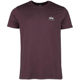 Alpha Industries Basic T Small Logo T-Shirt maroon in L