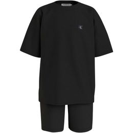 Calvin Klein Jeans Shirt & Shorts MONO MINI BADGE REG. SHORTS SET Kinder bis 16 Jahre, schwarz