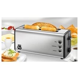 Unold Elektro UNOLD 38915 Toaster Onyx Duplex Schwarz-Edelstahl Doppellangschlitz-Toaster