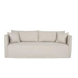 Miliboo 4-5-Sitzer-Sofa mit abnehmbarem Bezug aus beigem Stoff ADELE