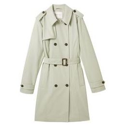 Tom Tailor Damen Basic Trenchcoat, grün, Uni, Gr. XL