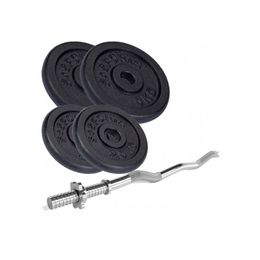 ScSPORTS® Hantel-Set Curlset SZ Stange Curlstange 120 cm Gewichte 30mm Gusseisen