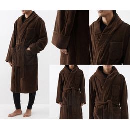 Tom Ford Unisex-Bademantel Tom Ford Hooded Bathrobe Cotton-Terry Hooded Robe Coat Bademantel Mant
