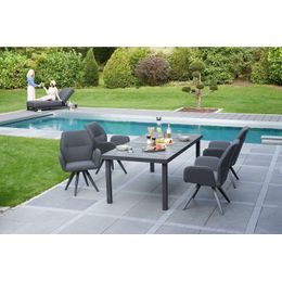 House- Attack Gartenstuhl Sunrino Dining Gartensessel Drehsessel Anthrazit/Sooty aus Sunbrella Stoff 70x66x94cm