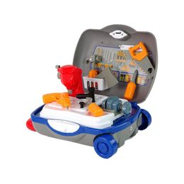LEAN Toys Kinder-Werkzeug-Set Werkzeugkoffer Mechaniker Set Kunststoffwerkzeug Koffer Werkzeug Spiel