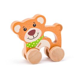 Woodyland Lernspielzeug Holz Schiebetier Bär/ Pull Along Bear