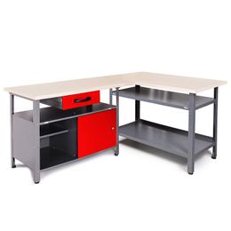 ONDIS24 Werkstatt-Set Ecklösung Sparfuchs 180 x 120 x 85(H) cm