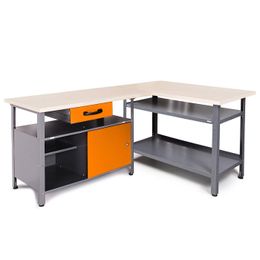 ONDIS24 Werkstatt-Set Ecklösung Sparfuchs 180 x 120 x 85(H) cm