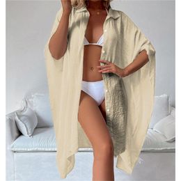 Wrathquake Strandkleid Lose Sonnenschutz-Strand-Bikini-Cardigan-Abdeckung für Damen