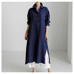 TZTA Trading UG Shirtkleid Damen Blusenkleid Maxikleid Petticoat-Kleid Dirndlbluse Longbluse