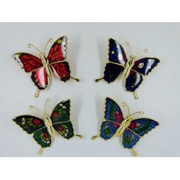 EBUY Brosche 4 Stück bunte Schmetterlings-Modebroschen (4-tlg)