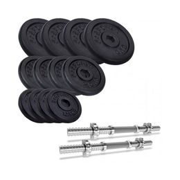 ScSPORTS® Kurzhantel Set 30mm Kurzhantelset Gusseisen Hantelset Gewichte Chrom