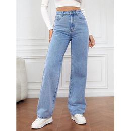 Orient Phoenix High-waist-Jeans Damen Hosen Gerade Jeans Frauen Hohe taillierte Denim Hosen Breite Bein Streetwear Länge Hose