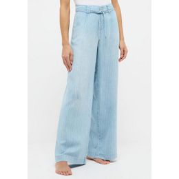 AENGELS Bootcut-Jeans Jeans New Wide Leg mit Nadelstreifen