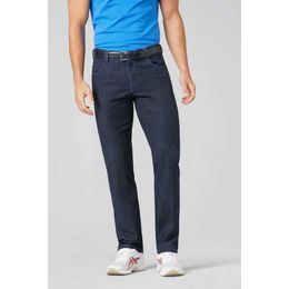 MEYER Straight-Jeans Diego mit Cross-Denim Swingpocket