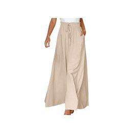 ZWY Bundfaltenhose Hosen Damen Sommerhose mit hoher Taille und elastischem
