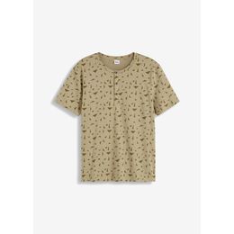 bonprix Henleyshirt aus Bio-Baumwolle, Kurzarm