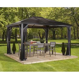 Pavillon Verona 10x14 anthrazit 298 x 423 x 261 cm (l x b x h) Aluminium - Sojag