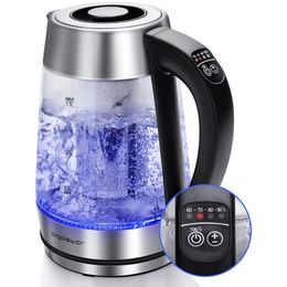 Aigostar - Glas Wasserkocher mit Temperatureinstellung 1,7L, 2-in-1 Teekocher mit Edelstahl Teesieb, Temperaturwahl 60°-100°C Farbwechsel led