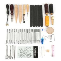 59 Teile/satz Leder Handwerk Hand Werkzeuge Kit Für Hand Nhen Nhen Stempeln - Eosnow