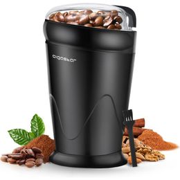 Aigostar - Kaffeemühle Elektrisch Gewürzmühle Kaffee Mühle für Kaffeebohnen, Getreide, Gewürze und Nüsse, Edelstahl Schlagmesser, 60g Bohnenbehälter,