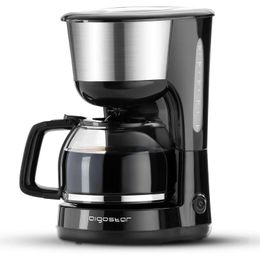 Aigostar - Kaffeemaschine Edelstahl, 1000watt Filterkaffeemaschine Glaskanne bis 10 Tassen, 1,25l, Warmhalteplatte, Abschaltautomatik, Tropf-Stopp,