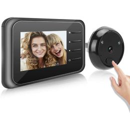 Kabellose Digitale Video-Trklingel, Trspion-Kamera mit 2,4-Zoll-LCD-Monitor, Cat-Eye-Kamera mit Elektronischer berwachung, 90-Weitwinkel-HD-Objektiv,