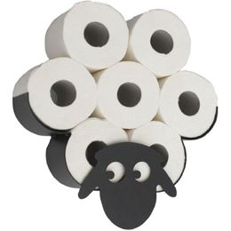 DanDiBo - Toilettenpapierhalter Schaf Wand Schwarz Metall Toilettenrollenhalter wc Rollenhalter Ersatzrollenhalter Klopapierhalter