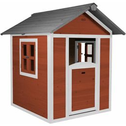 AXI - Spielhaus Beach Lodge in Rot Kleines Spielhaus aus fsc Holz für Kinder 135 x 111 x 133 cm - Rot