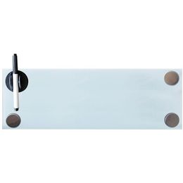 Glasmagnettafel, Whiteboard, Glasboard, Magnetwand, Pinnwand, 60 x 20 x 0,4 cm, Weiß - Melko