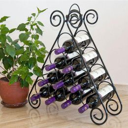DanDiBo - Weinregal Kalina Pyramide aus Metall für 10 Flaschen Flaschenständer Regal