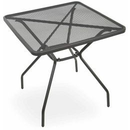 Dema Gartentisch Seattle Balkontisch Streck-Metall-Tisch Abwaschbar 70x70cm