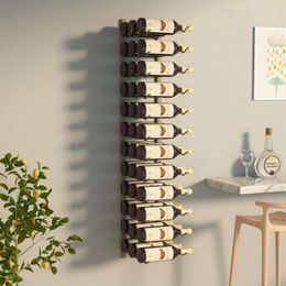 Bonnevie - Wand-Weinregal für 36 Flaschen Golden Eisen vidaXL512034