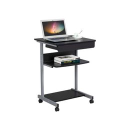 Yaheetech - Computertisch Schreibtisch pc Tisch Schublade mit 4 Rollen ca. 56 x 51 x 79 cm schwarz