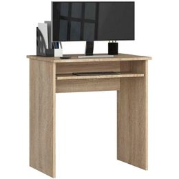 Akord - PC-Schreibtisch Star mit Tastaturablage | Office Desk | Computertisch | Bürotisch mit Tastaturablage | 2 Schubladen und 2 Türablagen, B68 x