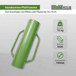 TrutzHolm Ramme Handramme Pfahlramme Zaunpfahlramme Pfostenramme 60cm 18kg ø 14,5cm Handpfahlramme