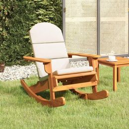 MAISONCHIC Relax-Sessel,Adirondack-Schaukelstuhl,Gartenmöbel mit Kissen Massivholz Akazie -13973 - Braun