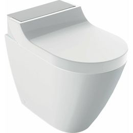 Keramag - Geberit AquaClean Tuma Comfort WC-Komplettanlage, Stand-WC, Farbe: Edelstahl gebürstet - 146.310.FW.1