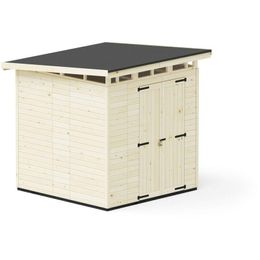 Gartenhaus Strongbox xl - Robustes Gerätehaus aus natürlicher Holz, 203x203 cm, Natur - Natur - Upyard