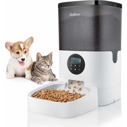 Balimo - automatischer 4-Liter-Futterspender für Katzen und Hunde, Sprachaufzeichnung und programmierbarer Timer, 1–4 Mahlzeiten pro Tag, Schwarz