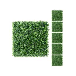 Yaheetech 6 Stück Pflanzenwand Künstliche Hecke Efeu Sichtschutz 50,5 x 50,5 cm UV-Schutz Kunstpflanzen Heckenpflanze Windschutz Dekoration diy für Wand Balkon