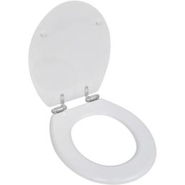 MAISONCHIC - WC-Sitz Toilettensitz,Klobrille mdf Deckel mit Absenkautomatik Design Weiß FSW18898