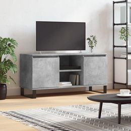 Bonnevie - Moderne TV-Möbel, TV-Lowboard TV-Schrank für das Wohnzimmer Betongrau 104x35x50 cm Holzwerkstoff -FV32444 - Grau