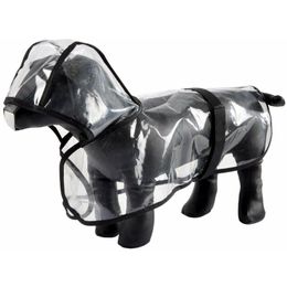 Love Story - Regenmantel mit Kapuze für Hunde, 40 cm, transparent