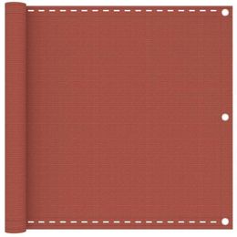 Balkon-Sichtschutz Terracotta-Rot 90x500 cm HDPE vidaXL46174