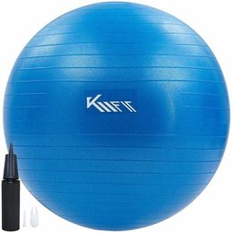 Km-fit - Gymnastikball 75cm Trainingsball mit Luft-Pumpe Sitzball Büro Anti-Burst Ball für Fitness, Yoga, Gymnastik, Core Training Pezziball Yogaball