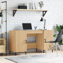 Computertisch,Schreibtisch,Bürotisch Sonoma-Eiche 140x50x75 cm Holzwerkstoff VMEC961609 MAISONCHIC